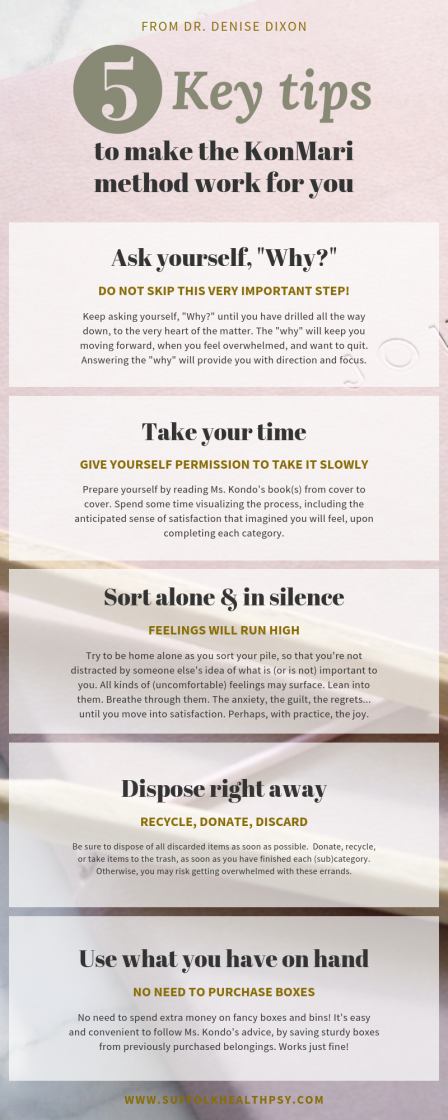 A psychologist shares her KonMari method - Denise Dixon, PhD