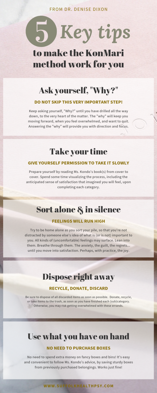 A psychologist shares her KonMari method - Denise Dixon, PhD